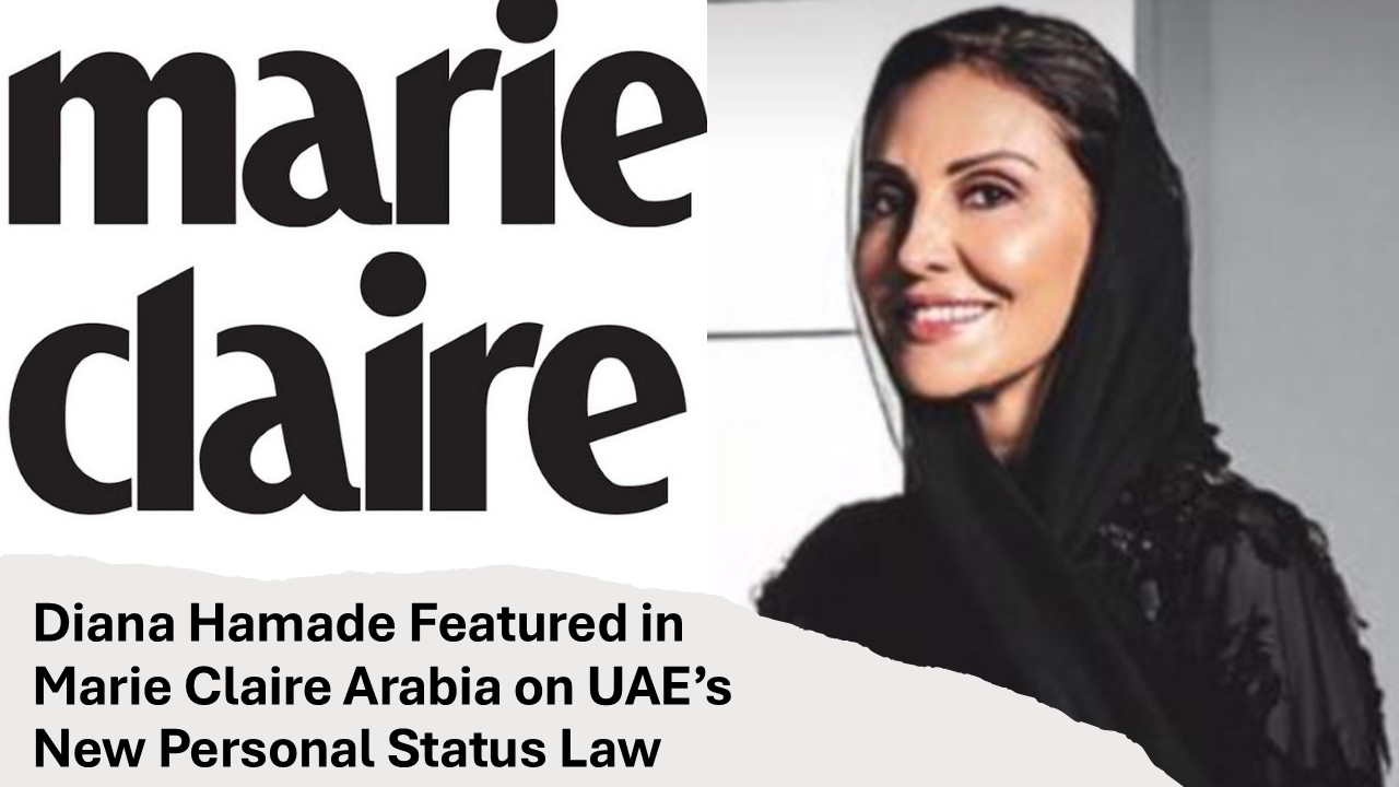 Diana Hamade Featured in Marie Claire Arabia on UAE’s New Personal ...